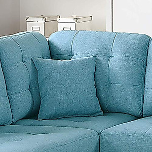Poundex PDEX- Sofas, Light Blue