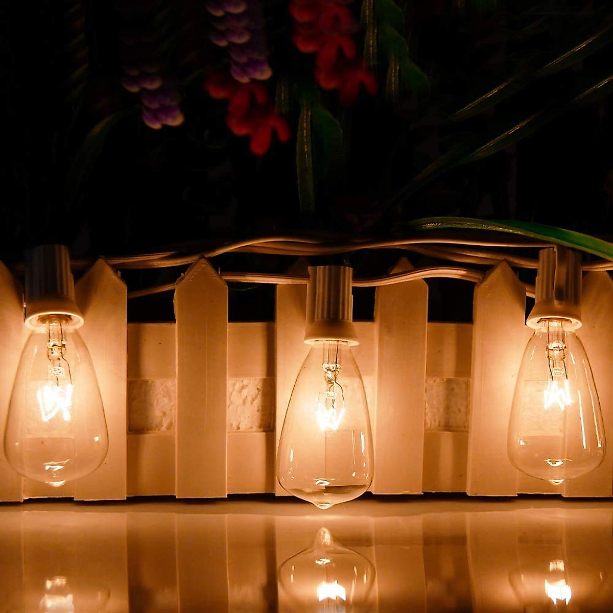 Romasaty 10-Pack ST35 Light Bulbs Replacement Edison Clear Bulbs -5 Watts C7/E12 Screw Base for Indoor/Outdoor Patio String Lights