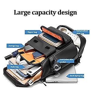 Men large capacity travel backpack,50L waterproof hiking trekking Backpack With separate shoe bag,Business work Laptop Backpack