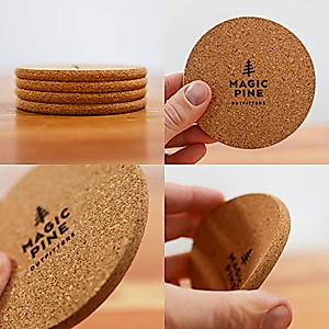 Unique Gift for Golfers - Golf-Themed Cork Coasters (Set of 4) - It's a Great Dad Golf Gift, Gift for Men, or a Golfer Gag Gift, Sustainable and American-Owned