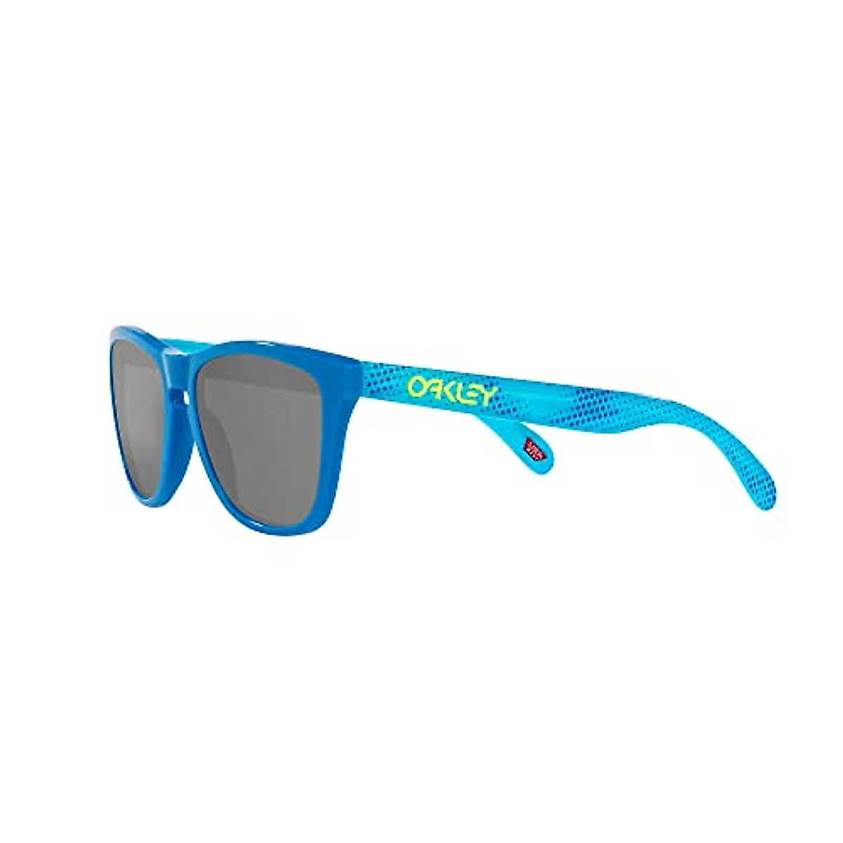 Oakley Men's OO9013 Frogskins Square Sunglasses, Hi Res Polished Sapphire/Prizm Black, 55 mm