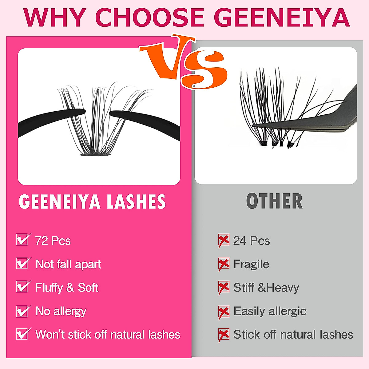 DIY Lash Extension Kit Individual Eyelash Extension Kit D Curl Cluster Lashes Individual Eyelashes with Waterproof Lash Bond and Seal Glue, Professional Eyelash Tweezers DIY at Home, Lash Kit for Beginners (40P-D-8-18MM)