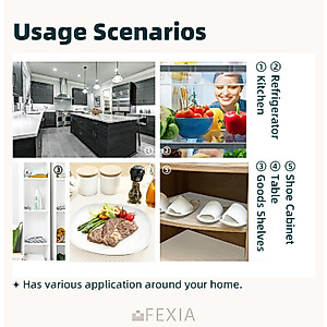 FEXIA Shelf Liners for Kitchen Cabinets Non-Slip Drawer Liner 12 Inches x 20 FT Waterproof & Oil-Proof Non Adhesive Durable Material Fridge Liner for Shelves （Clear）