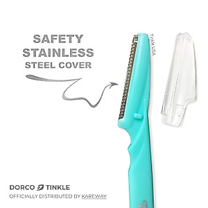 TINKLE DORCO EYEBROW RAZOR, 5 PACKS (15 RAZORS) | DERMAPLANING RAZOR TOOL | HOLIDAY STOCKING STUFFERS