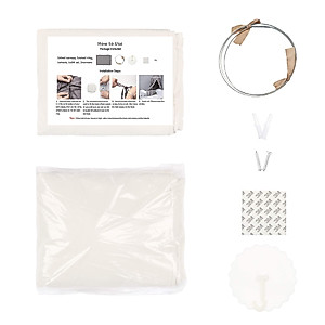 MAMERIA Kids Bed Canopy with Frills Cotton Cover Net for Crib Reading Nook Curtain Hideaway Hanging Round Tent Nursery Bedding Play Room Decor