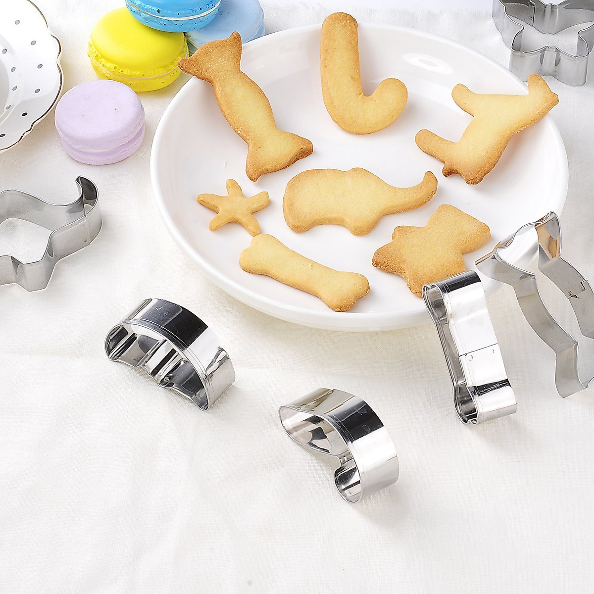 GWHOLE 26 Pcs Cookie Cutter Set, Mini Animal Unicorn Classic Shape Cookie Cutters for Kids Christmas Winter Holiday