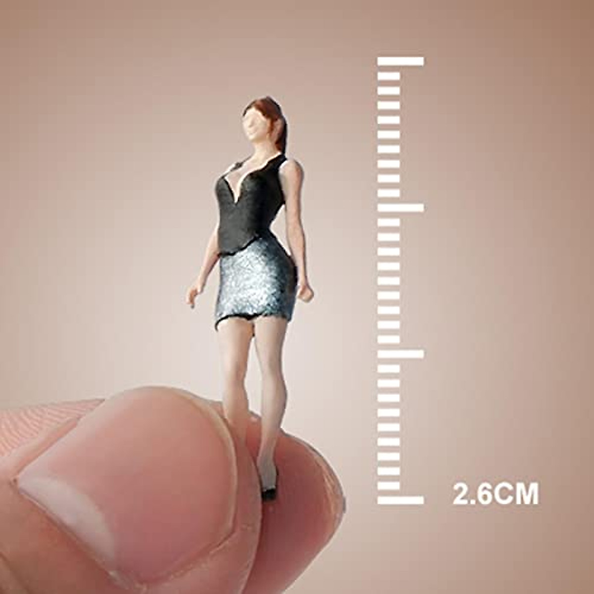TOOYFUL Hand Painted 1/64 Women Figures Miniature Movie Props Diorama Scenery Desktop Ornament Micro Landscape Train Railway S Scale Decoration