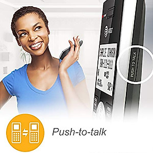 AT&T CL84307 Dect 6.0 Expandable Corded/Cordless Phone with Smart Call Blocker, Silver/Black with 3 Handsets