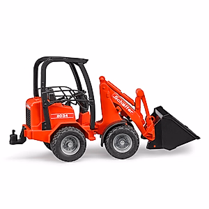 Bruder 02190 Schaeffer Compact Frontloader 2630 Tractor for Realistic Farm and Construction Pretend Play