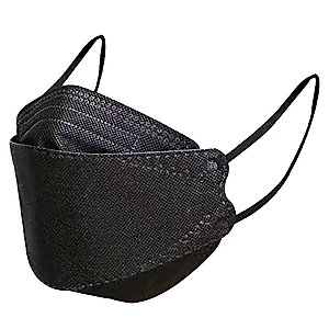 Enokay 50PCS Black KF94 Face_Mask Adults 4-Ply Layer Filter Filtеr Non Woven Fabric Face_Mask (50PCS, Black)