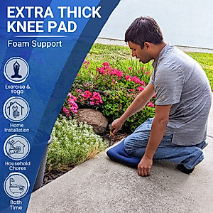 CHARGUY Extra Thick Knee Pad, Garden Kneeling Pad Gardening Yoga Baby Bath Exercise Flooring Cleaning Kneeler, High-Density Foam Cushion Support Knee Mat