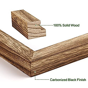 Emfogo 4x6 Picture Frames Photo Display for Tabletop Display Wall Mount Solid Wood High Definition Glass Photo Frame Pack of 2