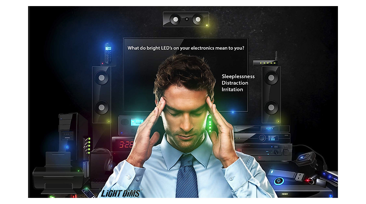 LightDims Original Strength Light Dimming LED Covers - Reduce Glare