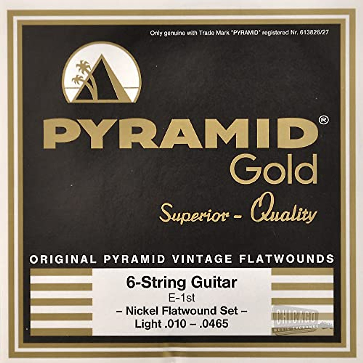 Pyramid Gold Flatwound Light Electric Guitar Strings 10-465