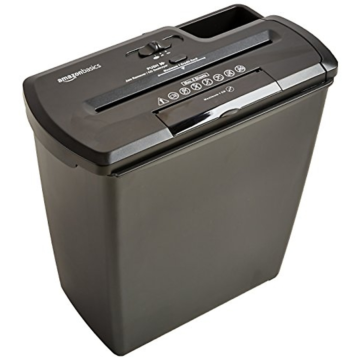 Amazon Basics 8-Sheet Strip-Cut Paper, CD, and Credit Card Shredder