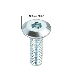 uxcell M6x20mm Furniture Bolts Hex Socket Screws Fastener Zinc Plated 20pcs