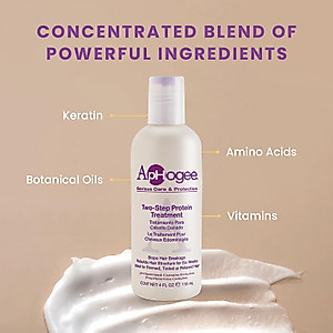 Aphogee Serious Hair Care Double Bundle (Twostep Protein Treatment 4 Fl Oz and Balancing Moisturizer 8 Fl Oz)