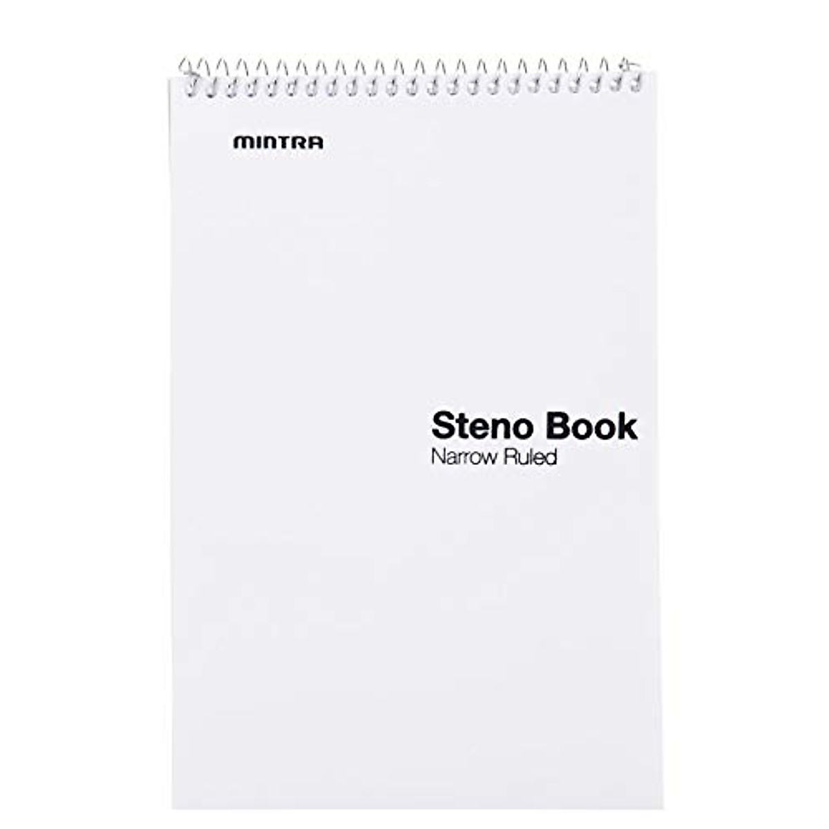 Mintra Office Steno Book - (BRIGHTS - Purp/Wht/Teal/Orange) - 6inx9in, 100 Sheets, 8 Pads/Pack, Narrow Ruled - Poly Cover, Notebook for writing notes in school, university, college, work, office
