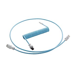 CableMod Pro Coiled Keyboard Cable (Midnight Black, USB A to USB Type C, 150cm)