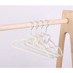 Baby Kids Bear White Velvet Clothes Hangers 30pack