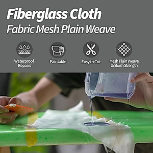Fiberglass Cloth, 4 oz. 50" Wide X 3.3 Yards,Plain Weave Fiberglass Fabric