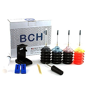 BCH Refill Ink Kit for Cartridges PG-243 CL-244 PG-245 CL-246 PG-210 CL-211 Inkjet Printer Cartridges - First-Timer Kit All 4 Colors - EZ30-KCMY-S