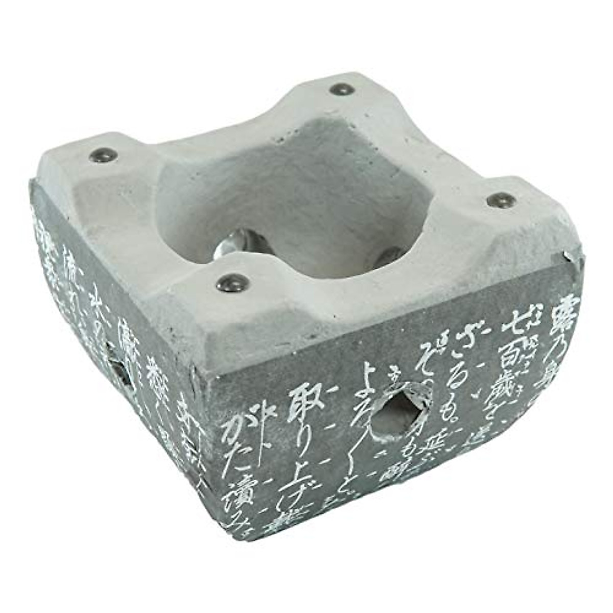 Ebros Gift Japanese Cuisine Tabletop Shichirin Konro Compact Movable Charcoal Grill BBQ Cooking Stove With Stainless Steel Wire Mesh Grill And Wooden Base For Yakitori Hibachi Yakiniku (Gray Black)