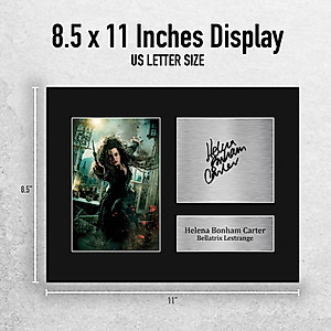 HWC Trading Helena Bonham Carter Harry Potter Bellatrix Lestrange Gifts Printed Signed Autograph Picture for Movie Memorabilia Fans - US Letter Size