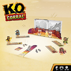 K.O. Corral Board Game | Jakks Wild Games | Strategy Board-Game | Family Dice and Card Game for Adults and Kids | 2 to 4 Players | Average playtime 35-45 minutes | Ages 8+