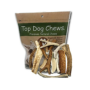 Top Dog Chews – Large Variety Pack, Premium, Grade A, Antlers for Large, Medium or Small Dogs, Antlers from Deer, Elk, & Moose Included, Natural, Long Lasting, Chews for Aggressive Chewers, 1lb