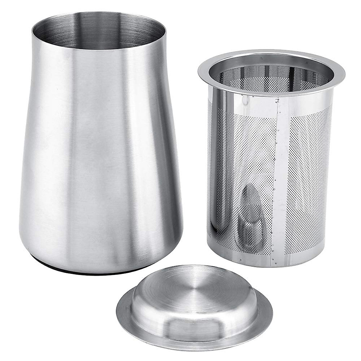 Joyzan Powder Sugar Shaker, Stainless Steel Coffee Grind Sifter Sieve Fine Mesh Tea Infuser Mesh Strainer Ground Filter Container Receiver Pot Making Accessory Cups Steep Espresso Cappuccino Latte