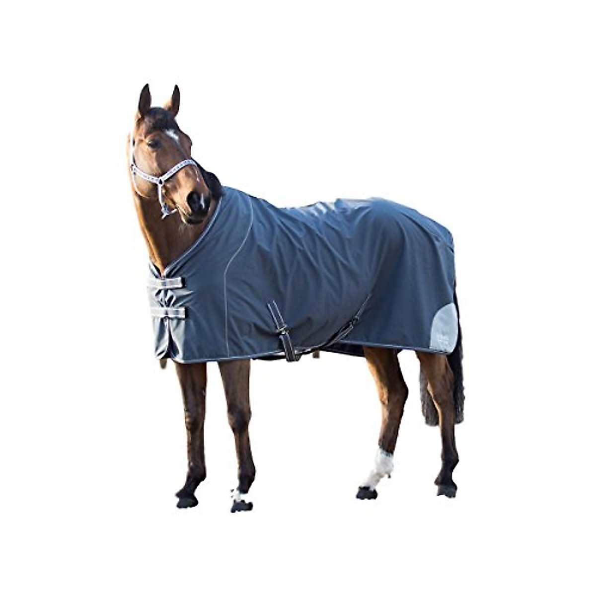 HORZE Supreme Barton Softshell Blanket, Castle Rock Dark Black, 66