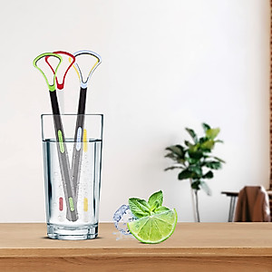 ibrush Tongue Scraper Cleaner 4 Pieces 100% BPA Free Tongue Scrapers with Travel Handy Case for Adults, Kids, Healthy Oral Care, Easy to Use, Help Fight Bad Breath