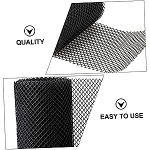 DOITOOL 1 Set Anti-Falling Net Roof Gutter Guard Mesh Fence Net Cover Mesh Strainer Downspout Filter Plastic Fencing Sink Nets Plastic Gutter Guard Plastic Gutter Guard Net Mesh Black Leaf