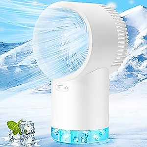 Portable Air Conditioner Fan with 3 Speeds, USB 3 in 1 Evaporative Air Cooler & Large Capacity Water Tank, Air Conditioner Fan for Room/Office/Outdoor