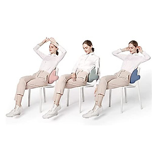 PSVOD Butt and Back Cushion for Office Chair，Back Cushion for Office Chair Posture Pink,Pillow Seat Cushions for Chairs (Blue)