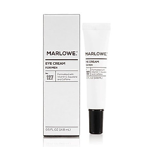 MARLOWE. No. 127 Mens Eye Cream with Vitamin C, Caffeine and Moisturizing Squalane for Puffiness, Wrinkles & Dark Circles, Targeted Under Eye Skin Care, 0.5 FL Oz