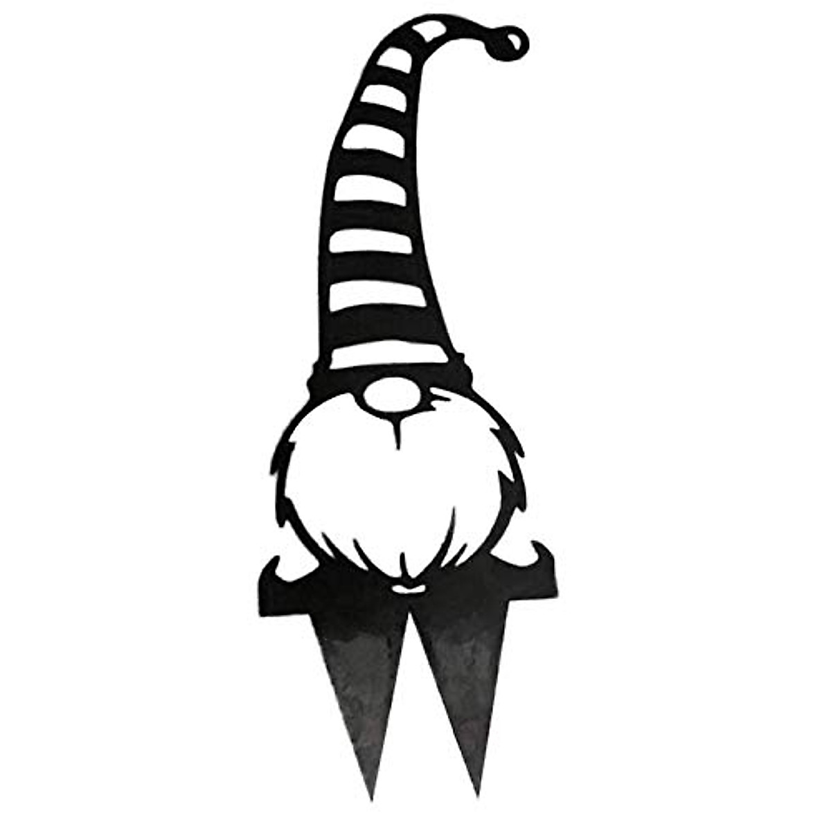 4PCS Steel Gnomes Decoration, Cute Hollowed Out Steel Garden Gnomes Statue, Art Dwarf Decor Branch Ornaments for Home Garden Yard Patio Outdoor Decoration