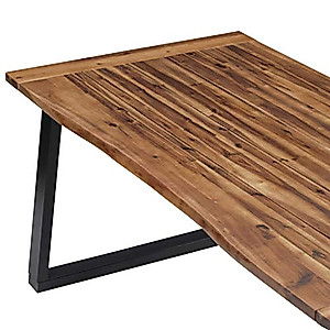 AJSEOYBS Kitchen Table Vintage Industrial Design Dining Room Table Multifuntional Desk for Living Room Home Office,Dining Table Solid Acacia Wood 70.9"x35.4"