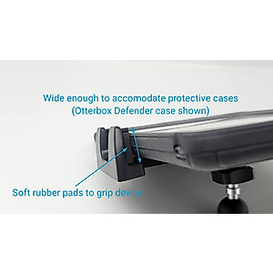 Obliter8 "Blue Steel" Multi-Attachment Smartphone/Tablet/Pad/Switch gaming system Travel Mount for In-Flight Airplane, Car Visor/Vent, Desktop, Traveling 360 degree rotation Ultra Durable and Secure