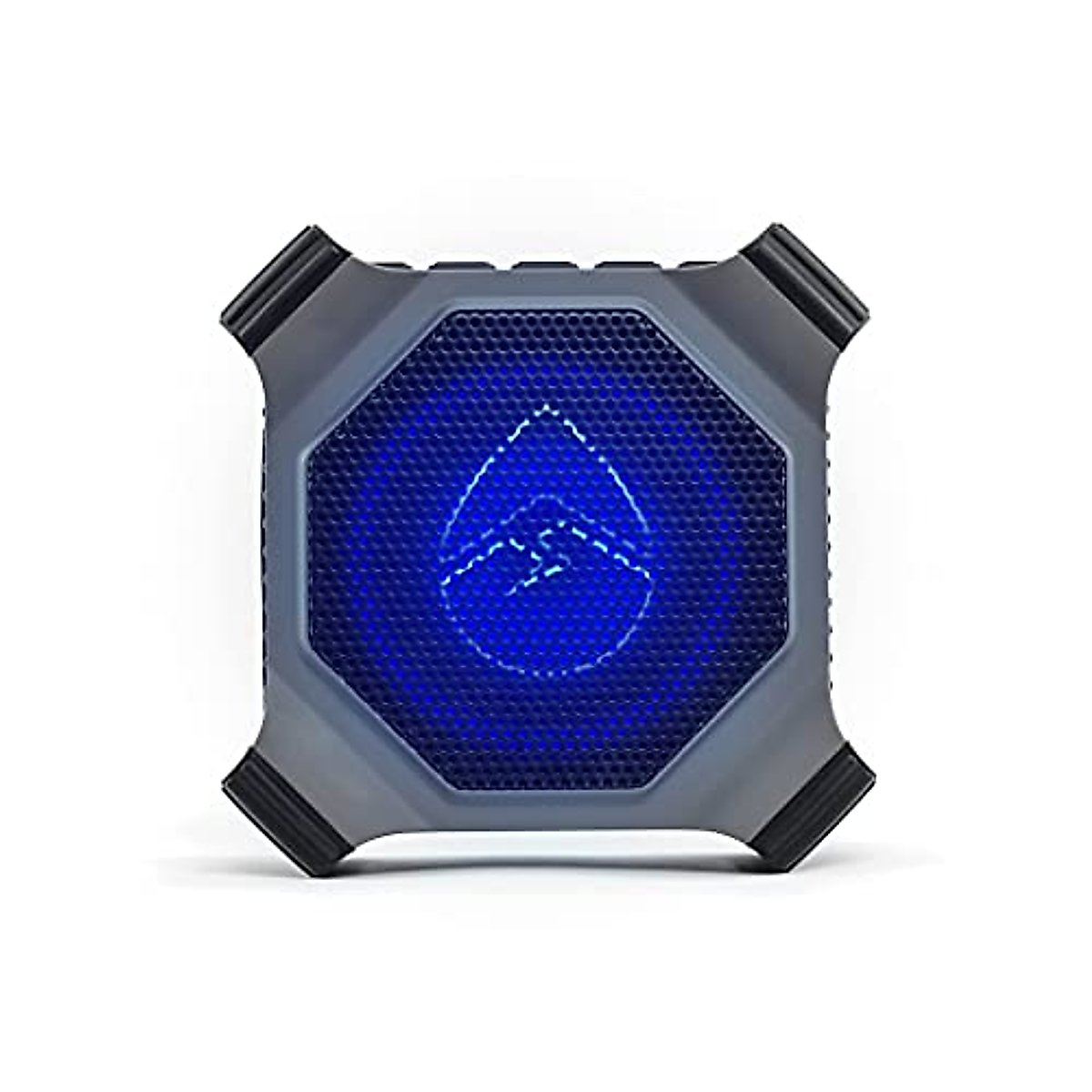 ECOXGEAR EcoEdge Plus GDI-EXEGPL410 Rugged Waterproof Floating Portable Bluetooth Wireless 20 Watt Smart Speaker with Bottle Opener and LED Party Lights (Gray) (Renewed)