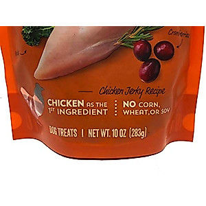 Heritage Ranch Antioxidant Chicken Jerky Style Dog Treat That are Grain Free for Small and Large Dogs That Help Support Supports Health & Wellness, One - 10oz Bag
