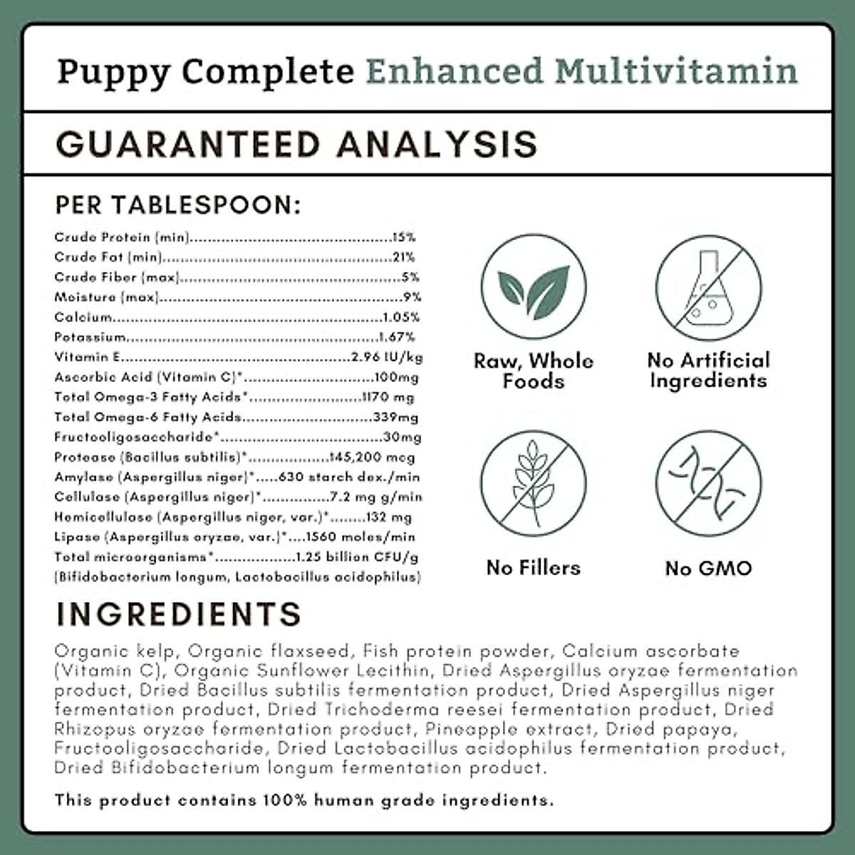 Wholistic Pet Organics Puppy Vitamins - 8 Oz - Coat Support Powder for Dogs, Dog Itching Skin Relief Powder, Skin and Coat Supplement with Omega 3