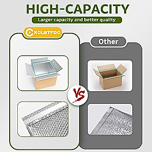 XCLBTFDC Insulated Shipping Boxes with Aluminum Foil Insulated Liner, Styrofoam Cold Delivery Carton Cooler Box with Thermal Bag Liner for Shipping Frozen Food,Moving,Mailing (2 Sets-14"X 11.5"X 9.6")