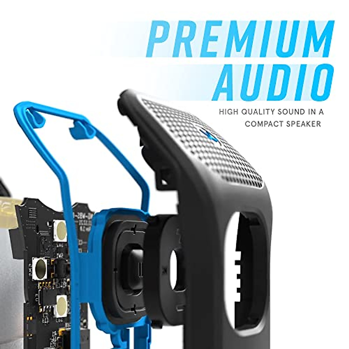 noxgear 39g Wearable Waterproof Bluetooth Speaker - Magnetic Clip-On Wireless Portable Bluetooth Speakers - Up to 12 Hours Battery Life - Clip Speaker with Microphone - Large Tactile Control Buttons