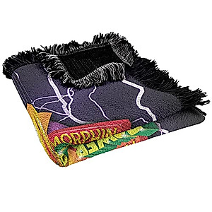 LOGOVISION Power Rangers Blanket, 50"x60" Lighting Rangers Woven Tapestry Cotton Blend Fringed Throw