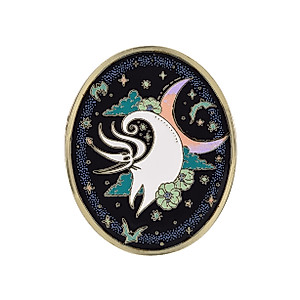 Disney Enamel Pin Set, Nightmare Before Christmas Themed Jewelry, Pack of 4 Pieces, 1.75”, Limited Edition Collectors Pins with Zero, Jack and Sally, Sally, Deadly Nightshade Icon, Amazon Exclusive