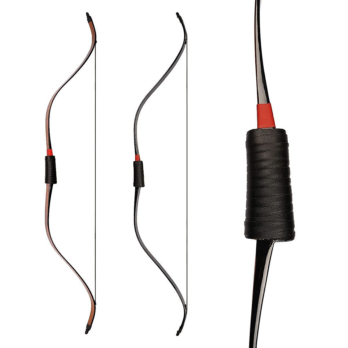 PMZ Archery Recurve Bow, High-Performance Horse Bow Korean Bow for Hunting, Right Left Hand Traditional Bow for Beginner Adults Teenagers, 40lbs