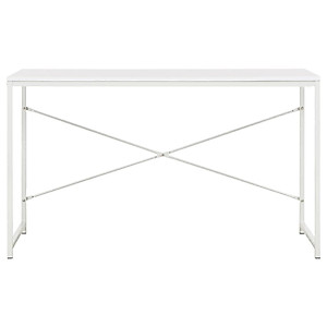 vidaXL Computer Desk Home Office Table Writing Desk with Metal Frame White