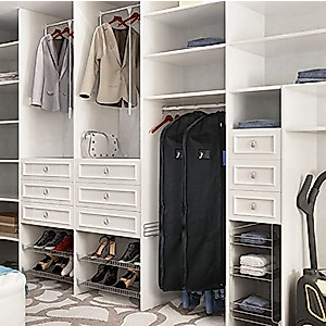 Simple Houseware 2 Pack Travel Garment Bag, Black